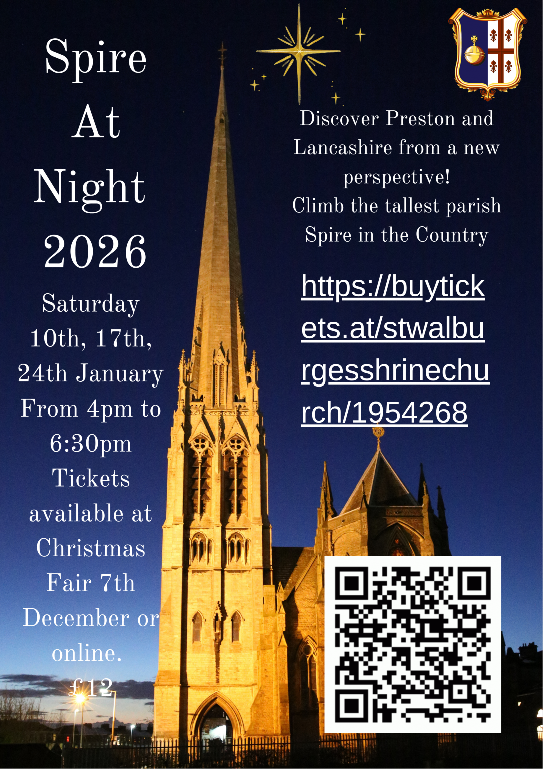Spire at Night 2026 Tickets now available! - St Walburge
